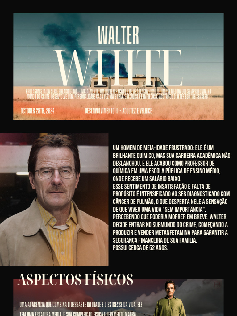 NEUROANATOMIA - ANÁLISE PERSONAGEM WALTER WHITE | PDF | Família | Estresse (Biologia)