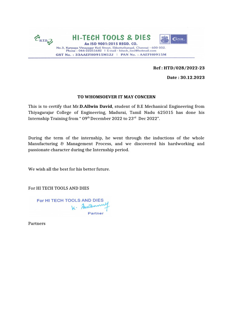 Exp Certificate... | PDF