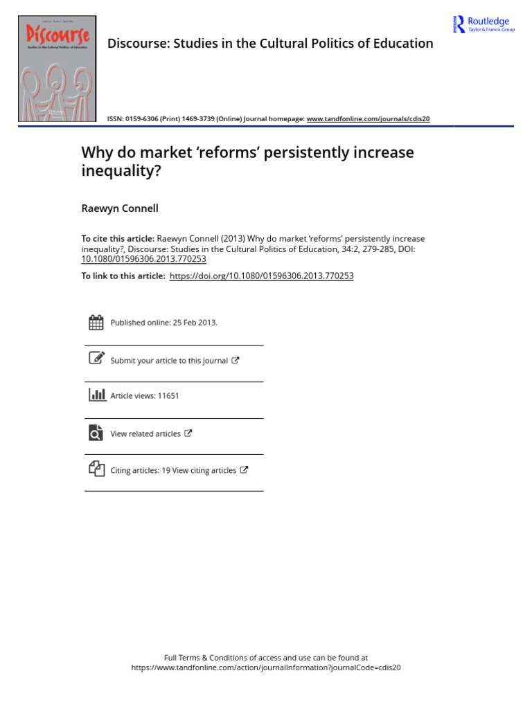 Why Do Market Reforms Persistently Increase Inequality | PDF ...