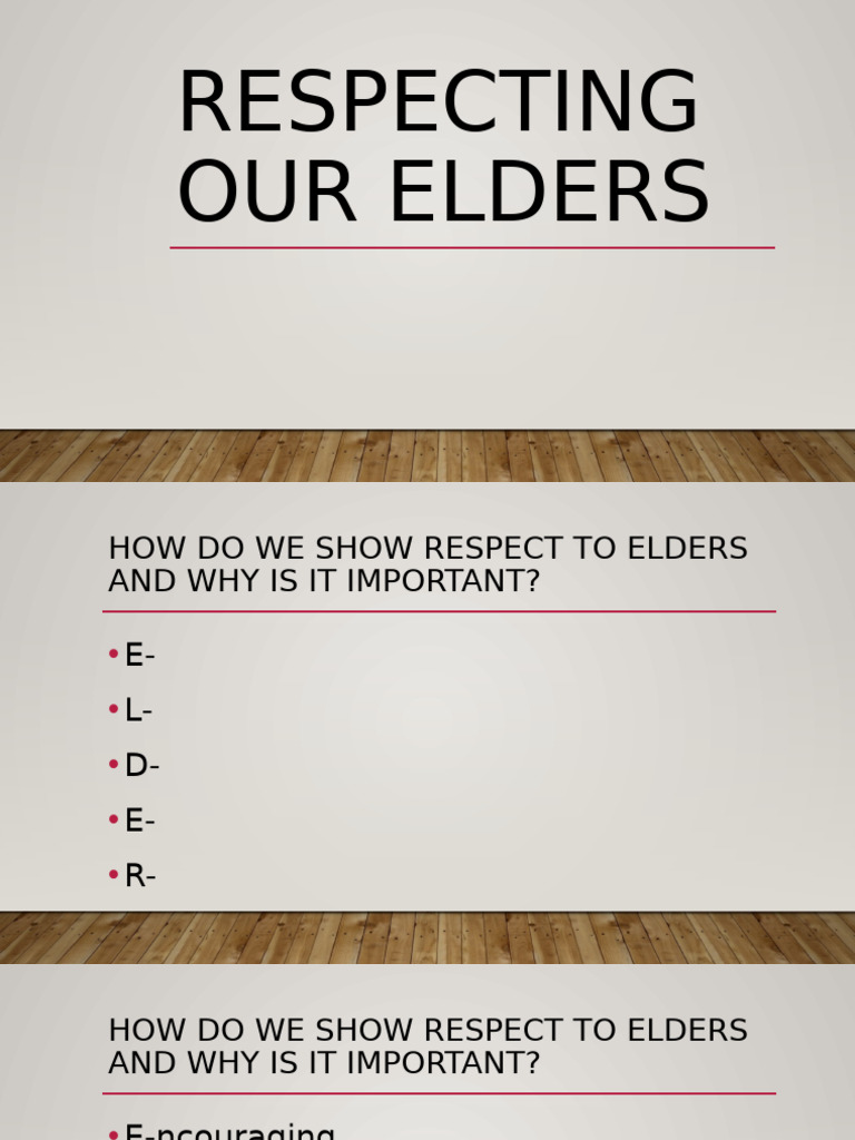 RESPECTING OUR ELDERS | PDF