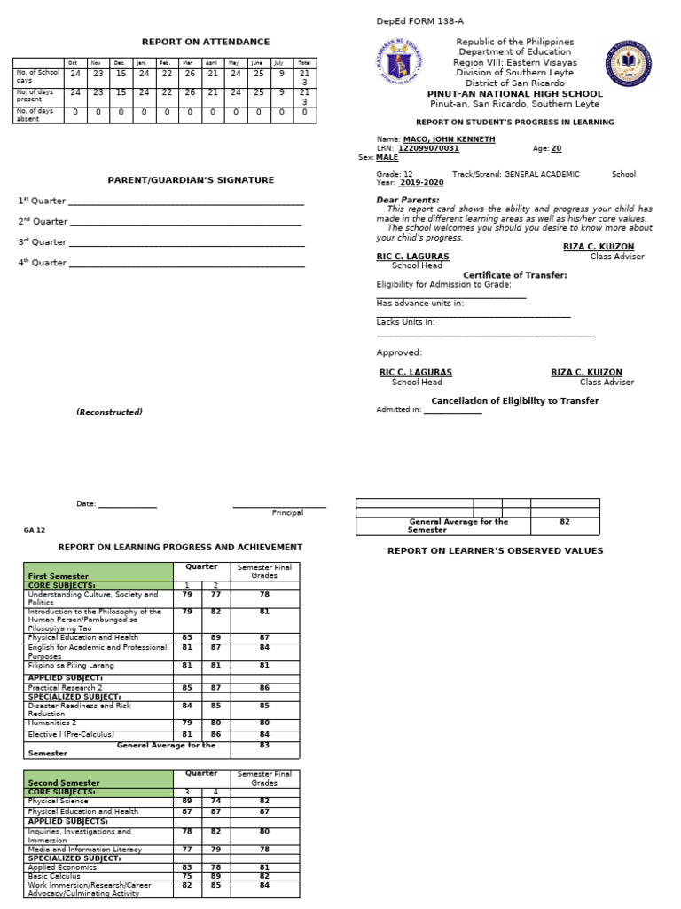 ALS LEARNERS CARD | PDF | Liberal Arts Education