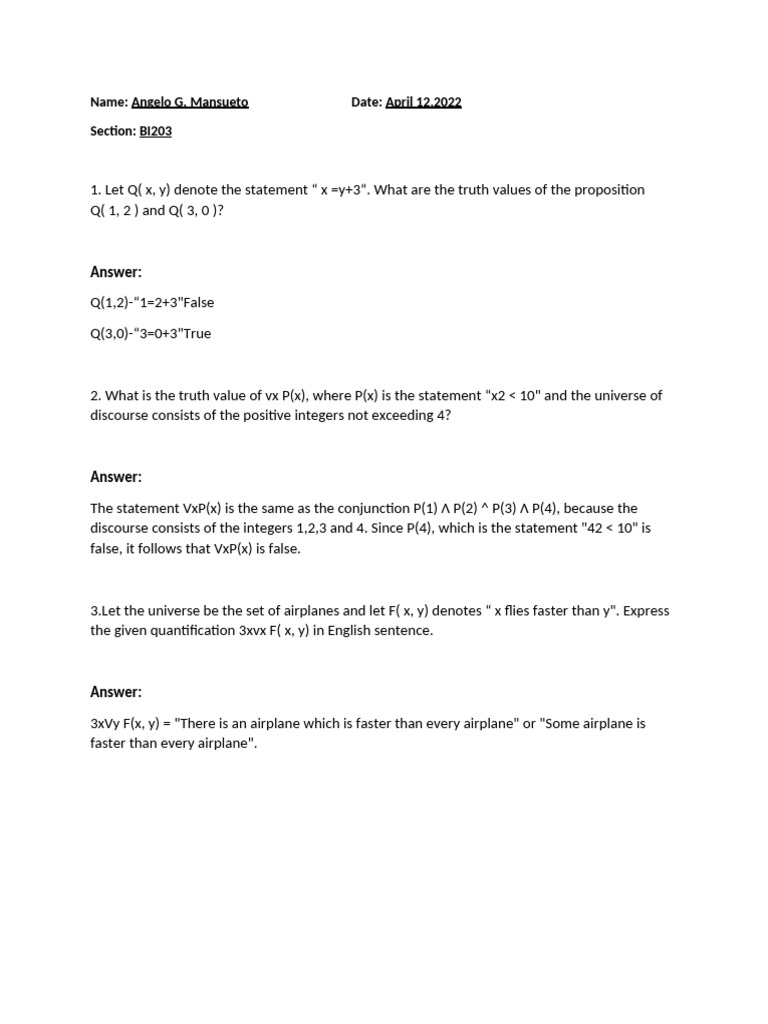 HomeWork 2 in Discrete Math | PDF