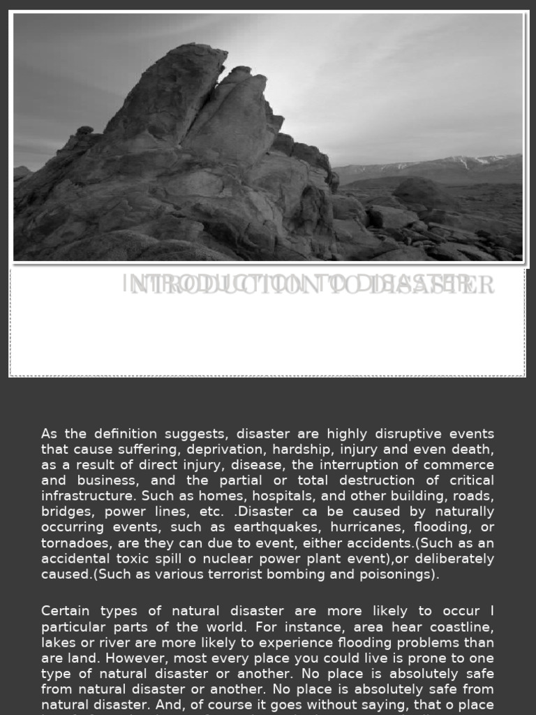 Introduction to Natural Disasters | PDF | Natural Disasters | Tsunami