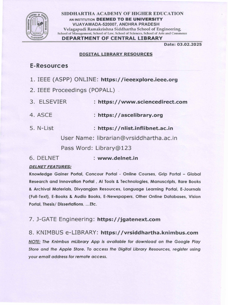 Digital Library Resources 2025 Scanned Copies PDF | PDF | Digital ...