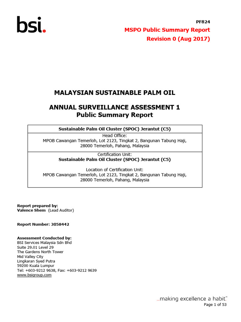 06-mspo-public-summary-report_spoc-jerantut-asa1 | PDF | Audit ...