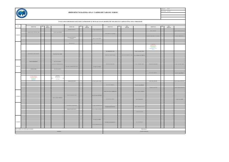 GMS 2024-2025 Güz Final Programları | PDF