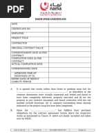 Handover Certificate Format for Construction | PDF | Technology ...