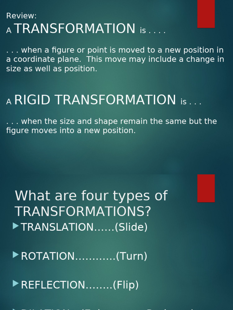 Coordinate Geometry - Reflection | PDF | Shape | Cartesian Coordinate ...