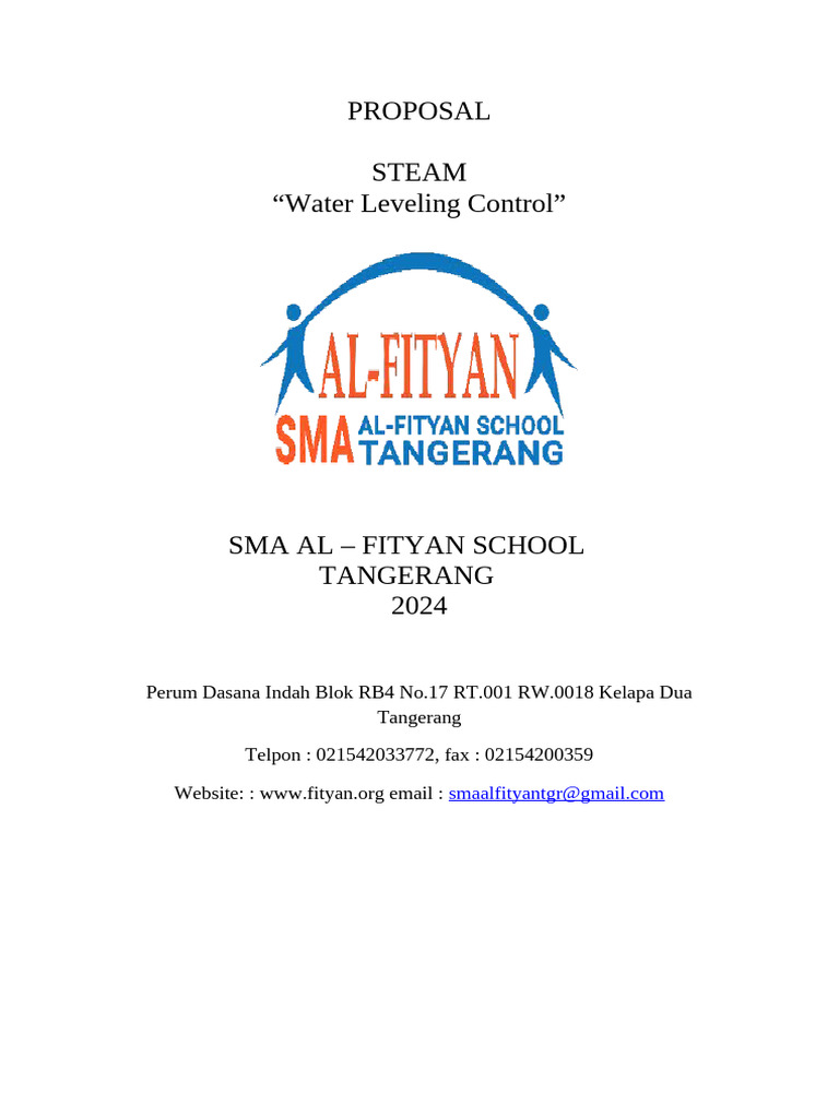 Proposal - Steam - Water - Leveling - Sensor - 2024 - Kelompok 6 | PDF