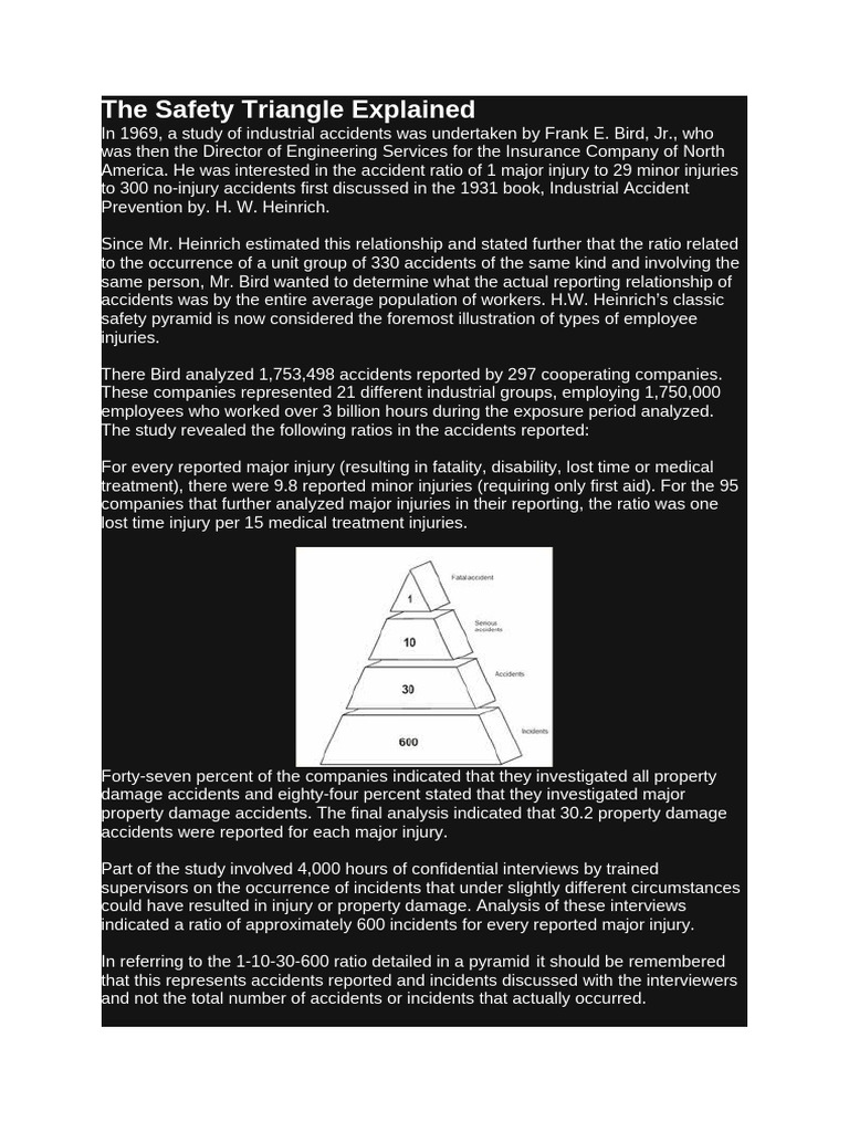 The Safety Bird Triangle Explained | PDF