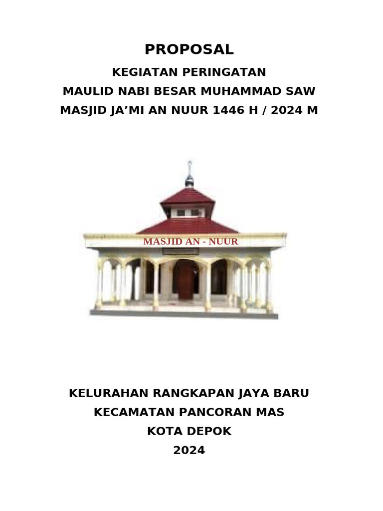 Proposal Peringatan Maulid Nabi 2024 | PDF