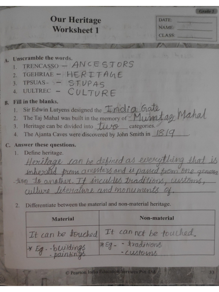 Grade 3 - Heritage | PDF