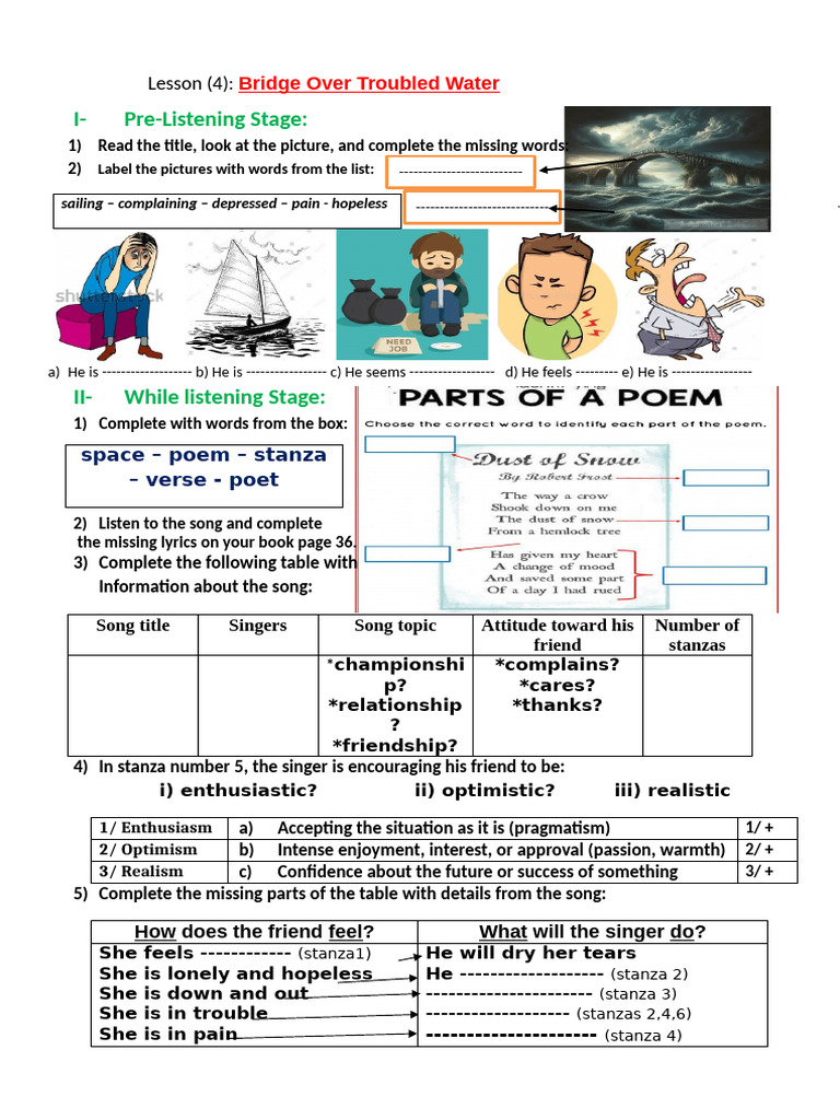 Lesson4 Bridge Over Troubled Water | PDF