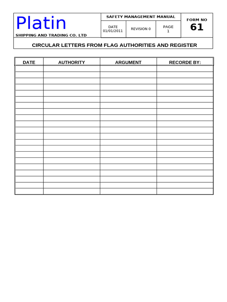 61 - Circular Letters From Flag Authorities and Register | PDF