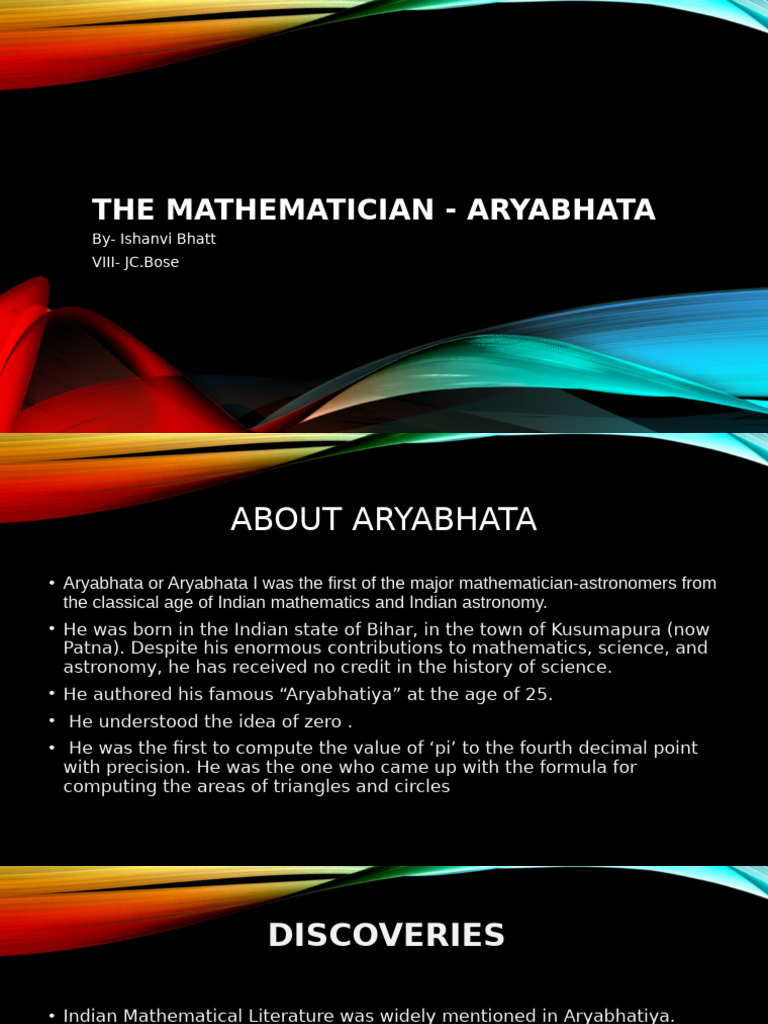 The Mathematician - ARYABHATA | PDF | Trigonometry | Mathematics