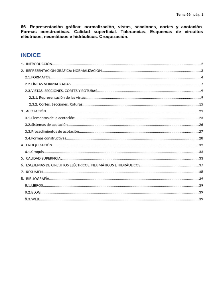 Tema 66. Interpretación Gráfica | PDF | Estandarización | Dibujo técnico