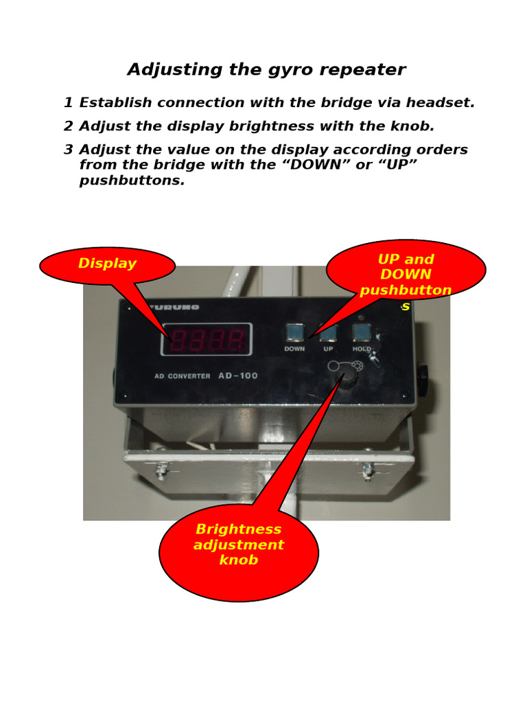 Adjusting The Gyro Repeater | PDF