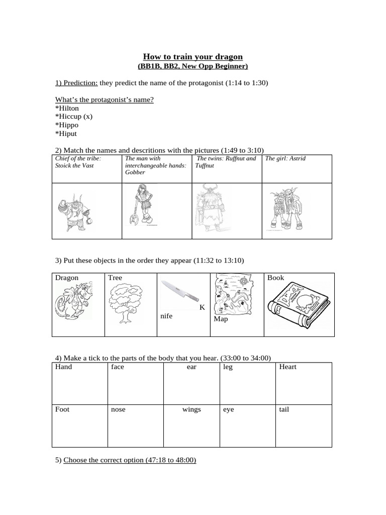 How to Train Your Dragon Quiz Guide | PDF