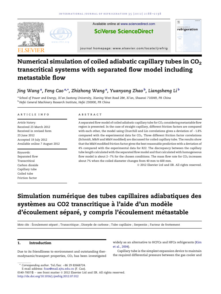 Numerical simulation of | PDF | Liquids | Pressure