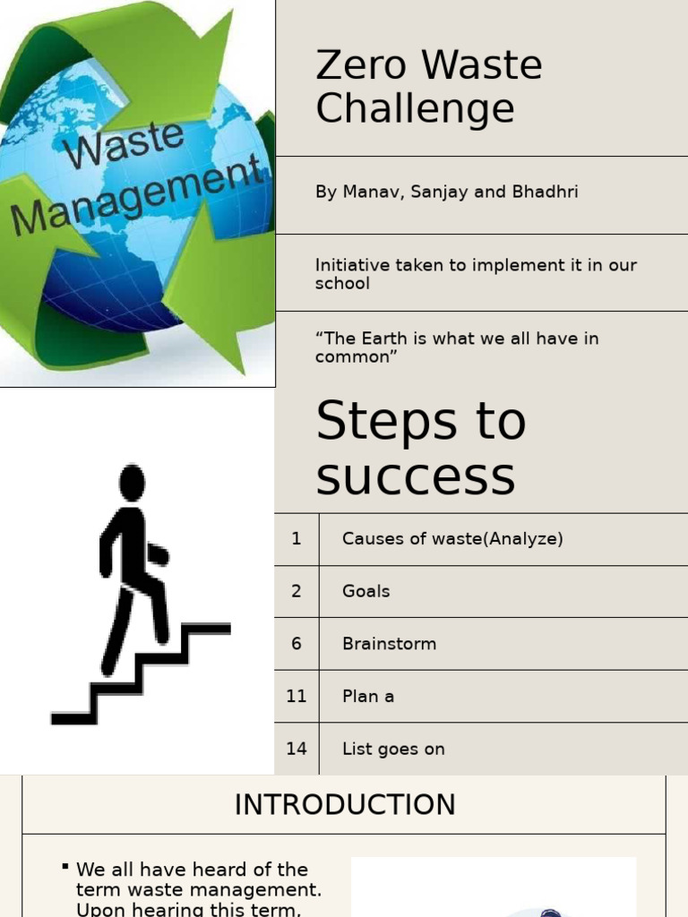 Zero Waste Challenge Initiative Guide | PDF | Materials | Waste Management