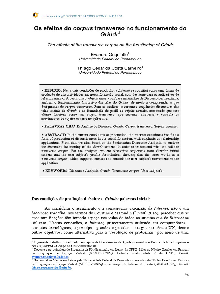 Os Efeitos Do Corpus Transverso No Funci | PDF | Aplicativo para celular
