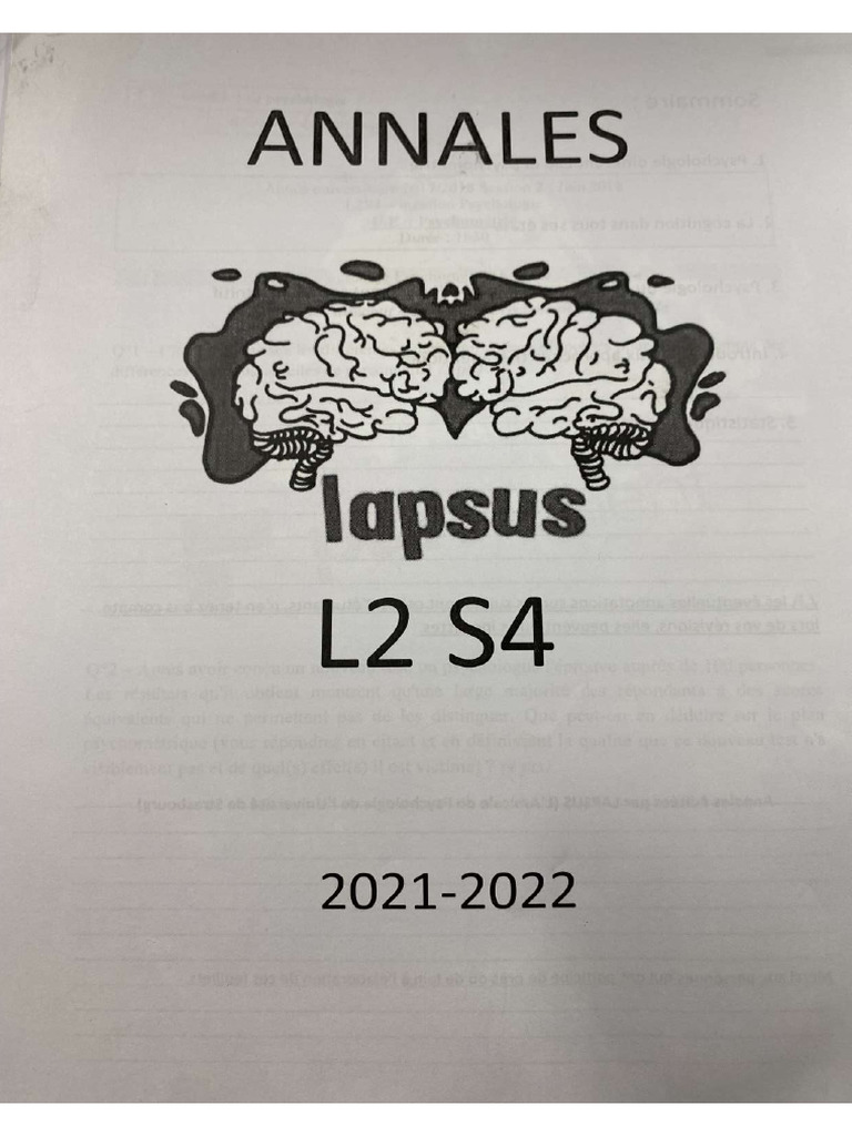 Annales 2021-2022 | PDF