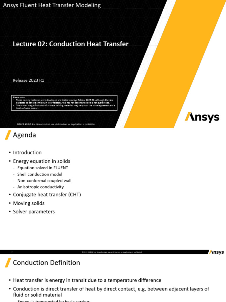 Ansys Heat Transfer Training | PDF | Thermal Conduction | Heat Transfer