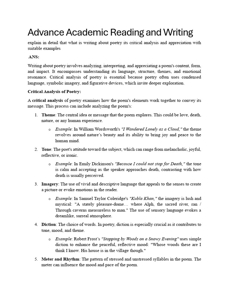 Analyzing Poetry: Content and Form | PDF | Poetry | Parody