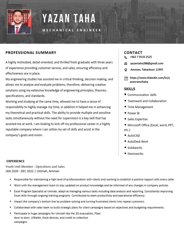 Yazan-Resume. | PDF | Firefighting