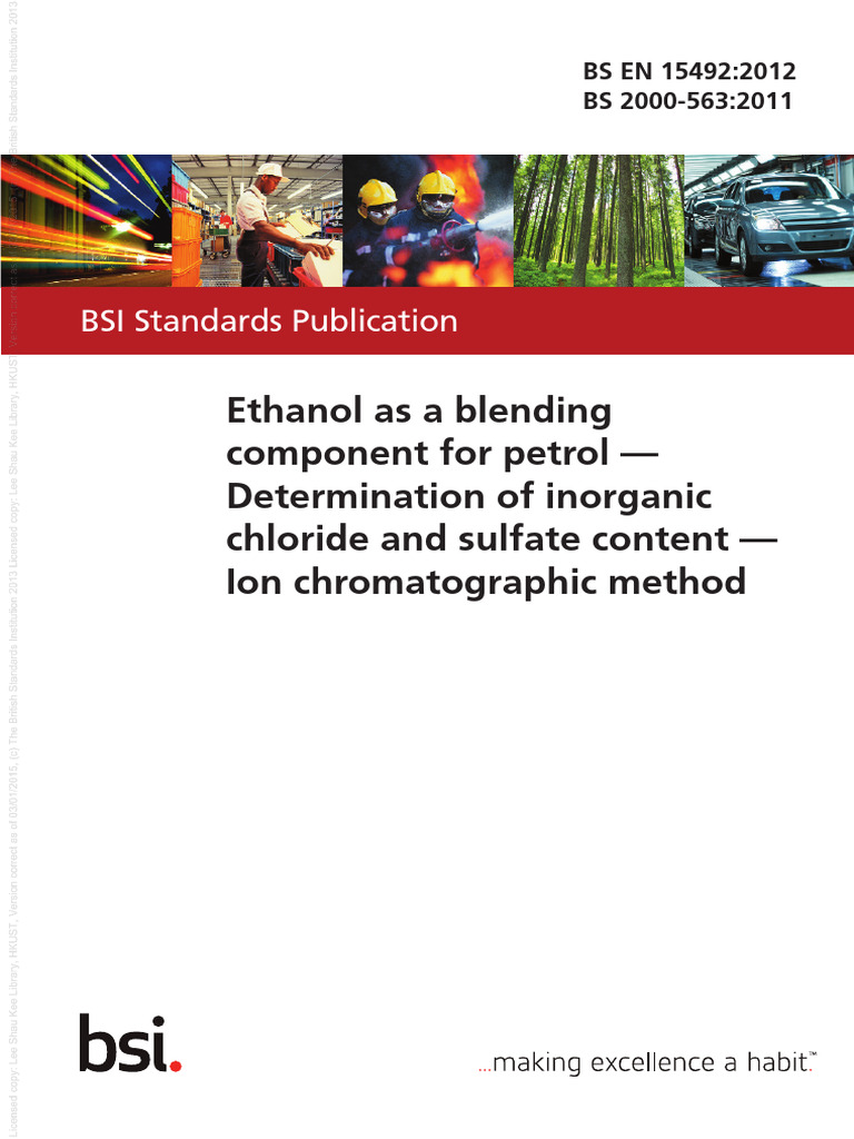 BS en 15492-2012 (BS 2000-563-2011) | PDF | Chromatography | Calibration