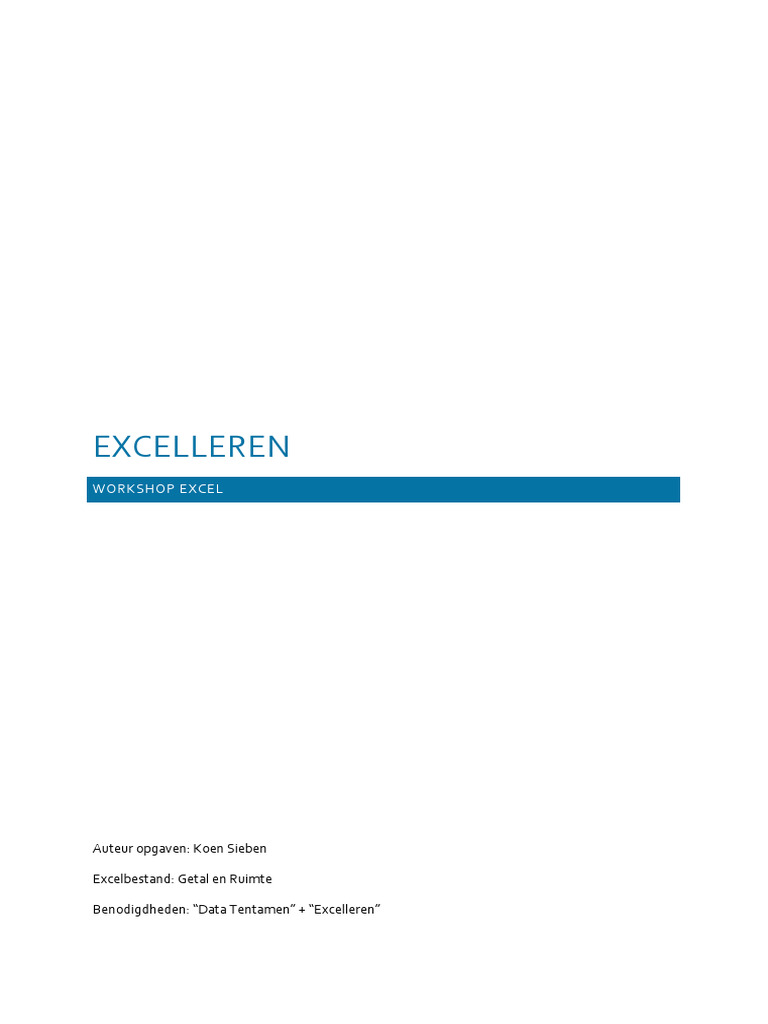 Excelleren v7 | PDF