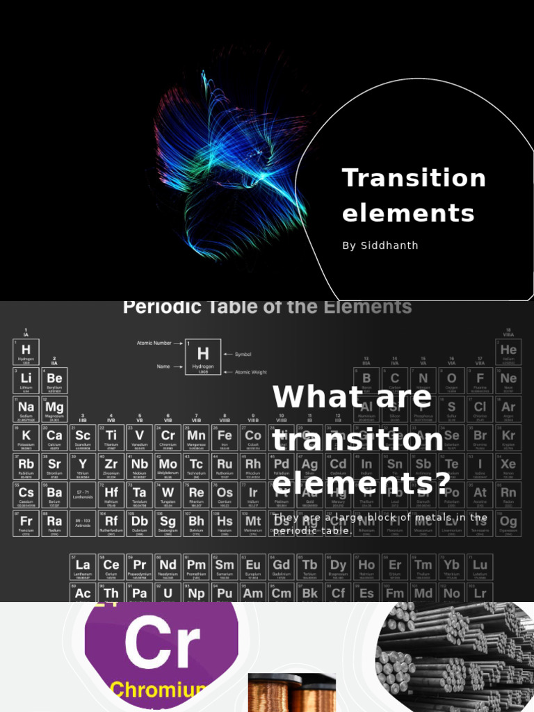 Transition Elements Presentation (Grade 9 Extended Chemistry) | PDF ...