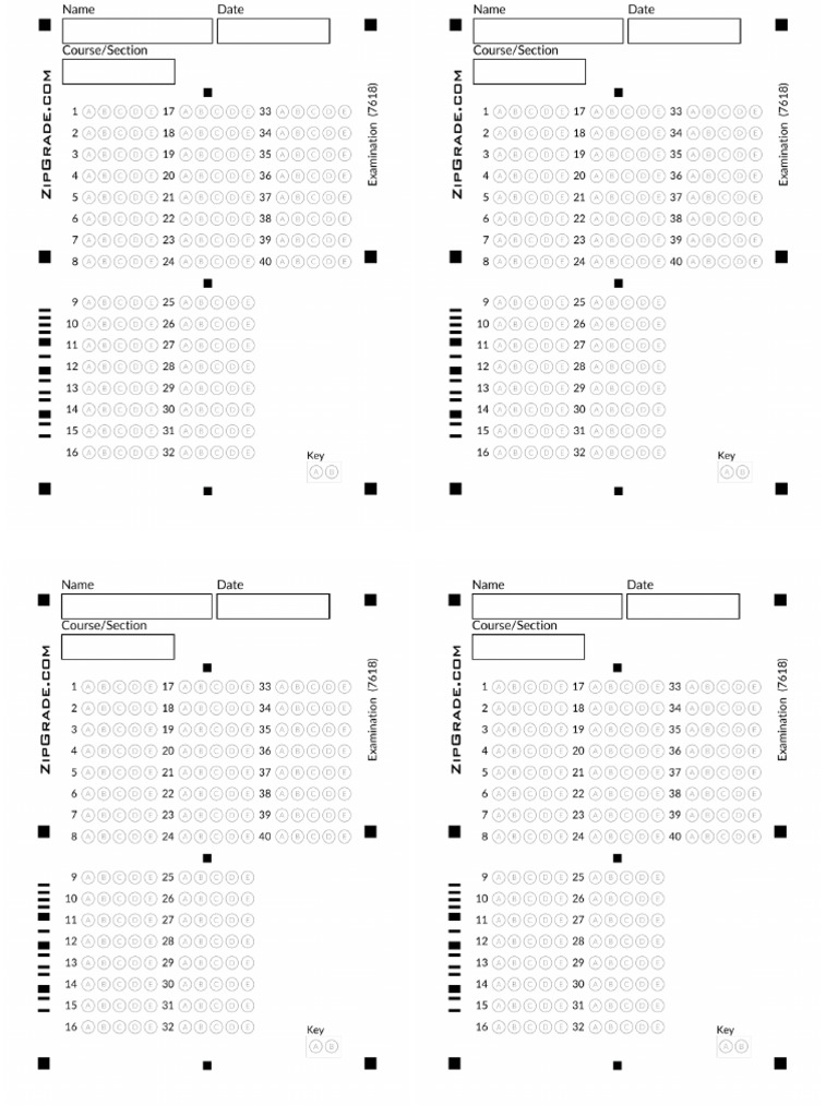40 Item Answer Sheet | PDF