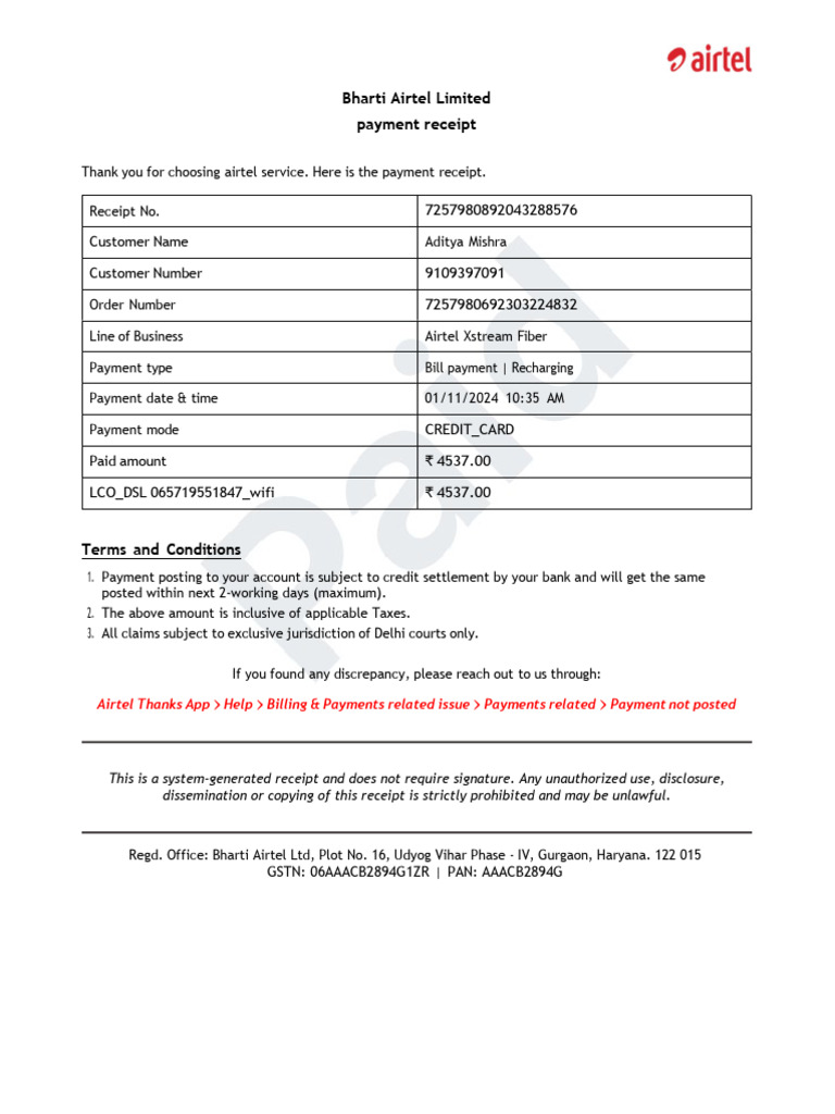 Bill (Nov - Jan) | PDF | Receipt | Business