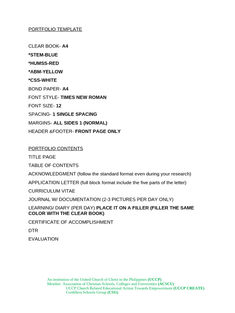 Portfolio Template | PDF