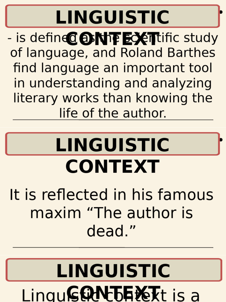 21st Century Lesson 4 Linguistic Context | PDF | Sentence (Linguistics) | Linguistics