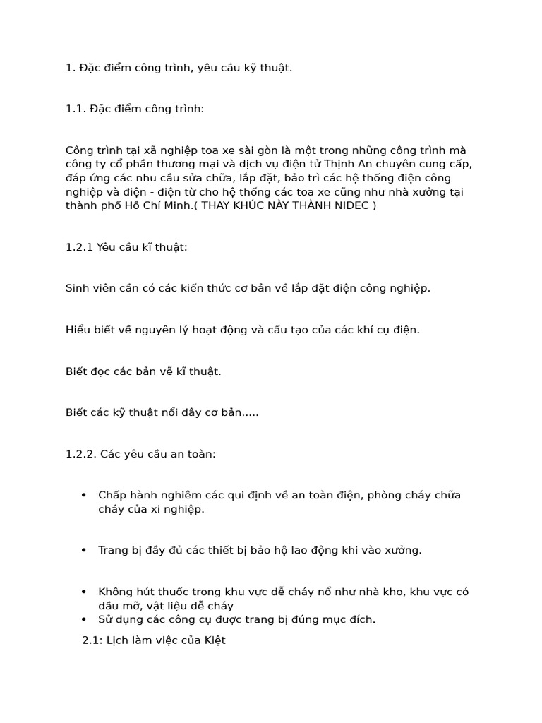 BCTT Tủ Điện | PDF