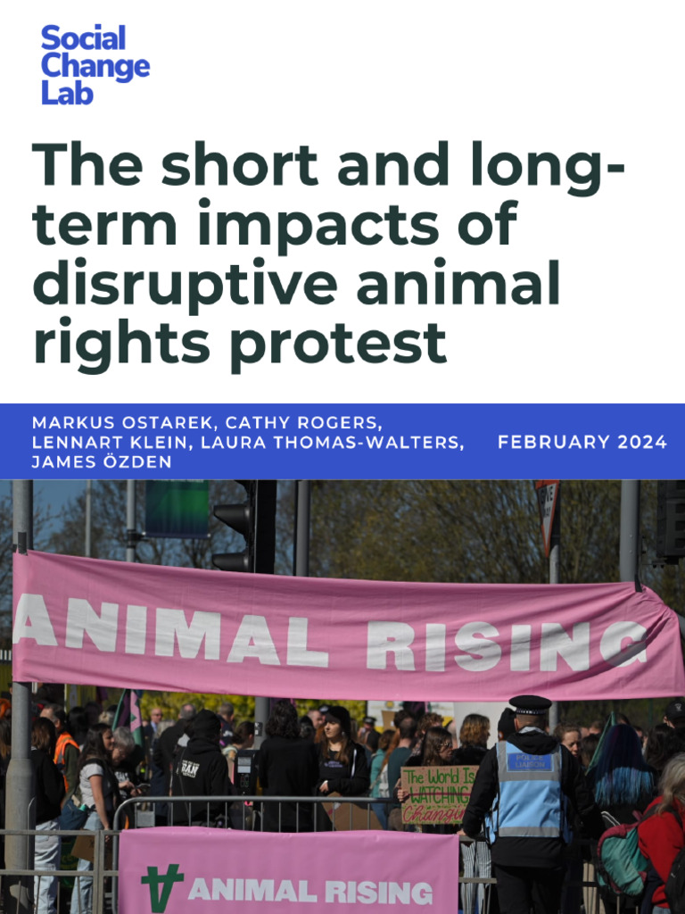 The Short and Longterm Impacts of Disruptive Animal Rights Protest ...
