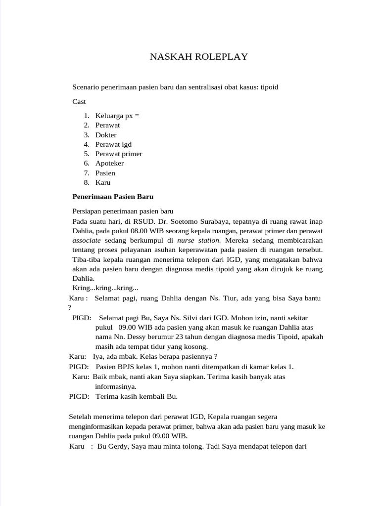 Naskah Roleplay | PDF