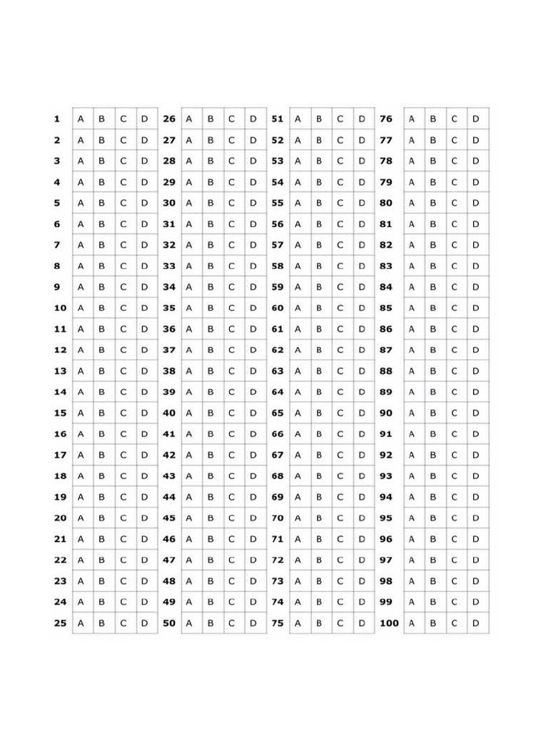 Folha Gabarito | PDF