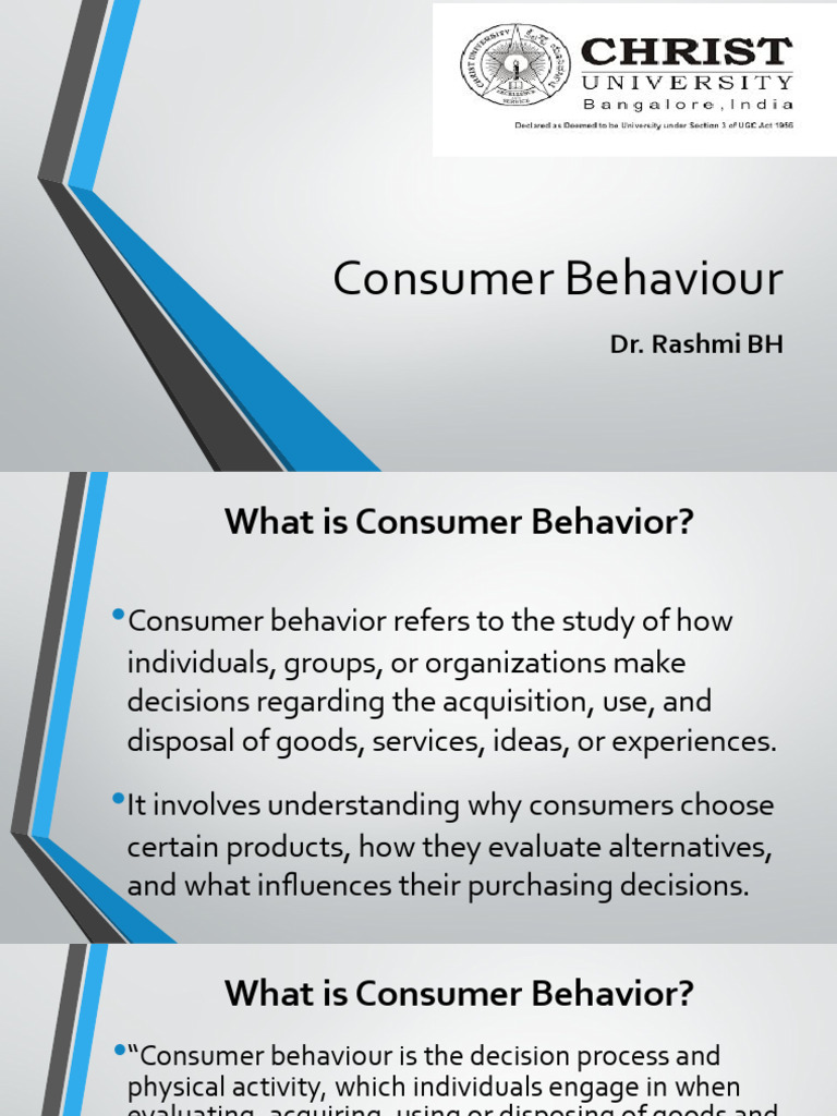 Consumer Behaviour UNIT 1 | PDF | Consumer Behaviour | Market Segmentation