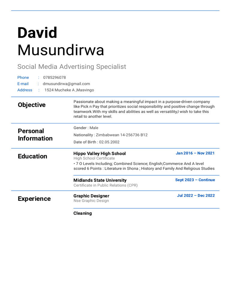 David _Resume_61 | PDF