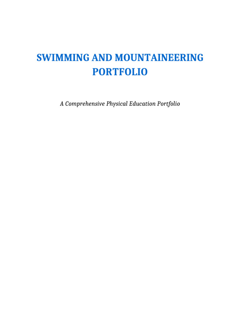 Comprehensive Swimming and Mountaineering Portfolio | PDF ...
