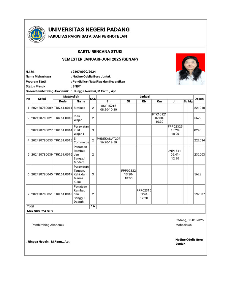 Cetak Kartu Rencana Studi | PDF