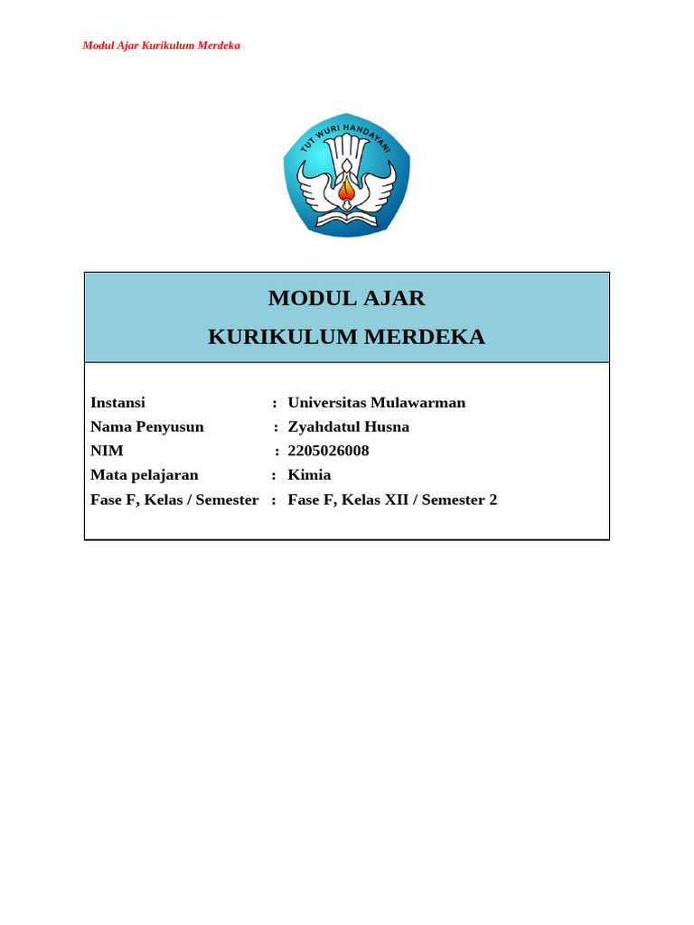 Format Modul Ajar[1].docx terbaru (1) | PDF