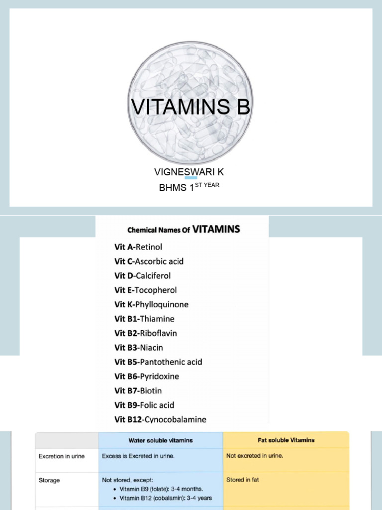 Overview of Vitamin B Complex | PDF