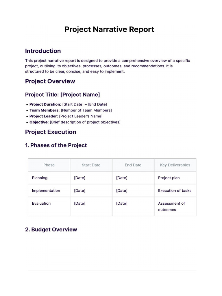Project Narrative Report | PDF