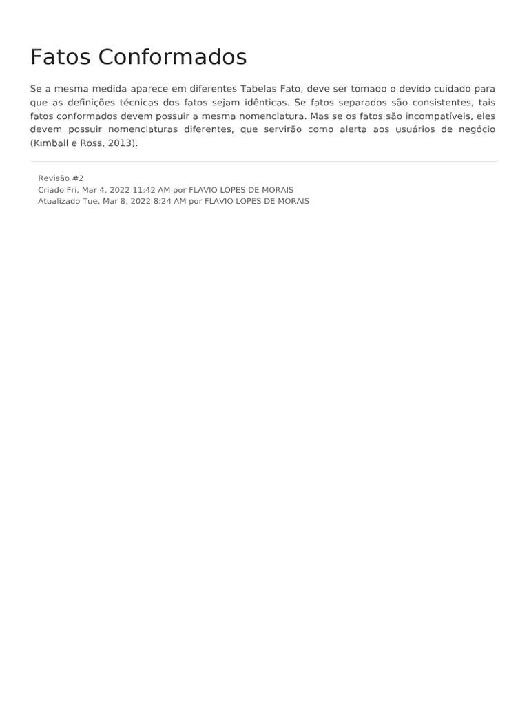 Fatos Conformados | PDF
