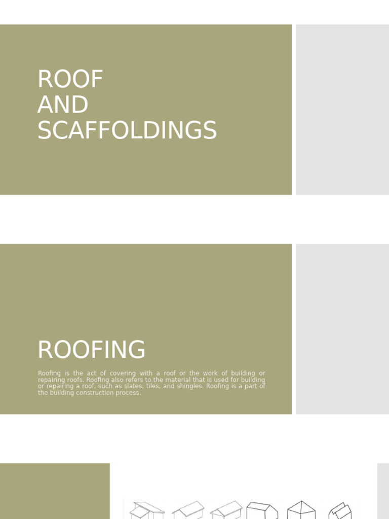 Roofing | PDF | Scaffolding | Roof