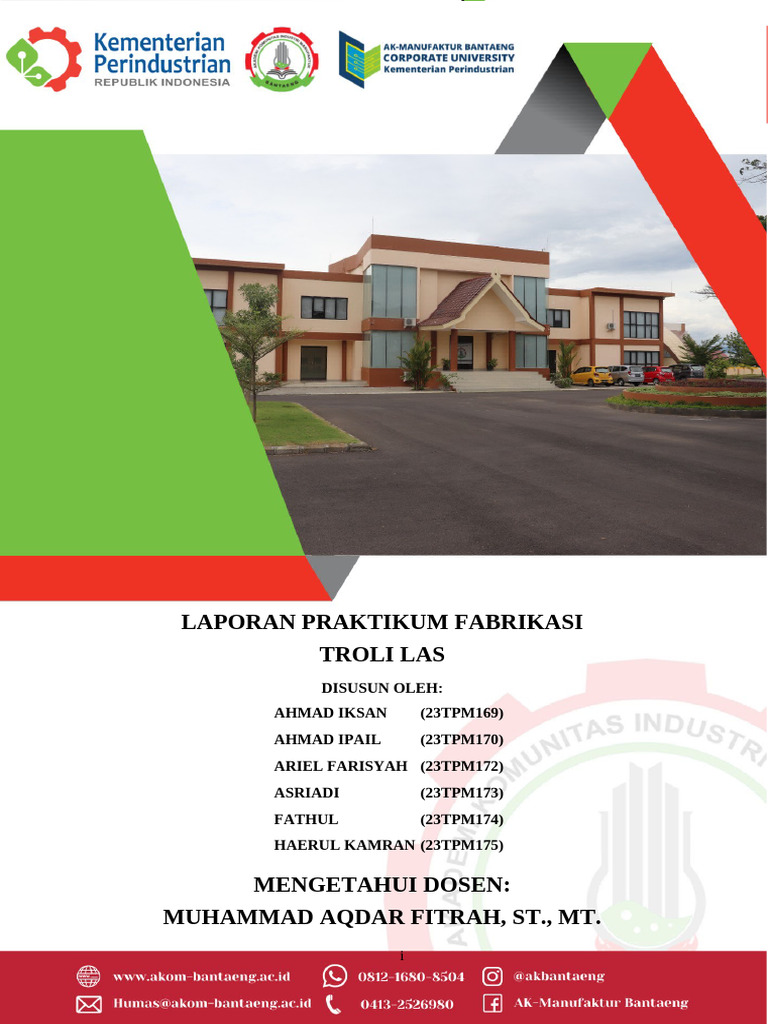 Laporan Praktik Fabrikasi KLP 1 TPM A | PDF